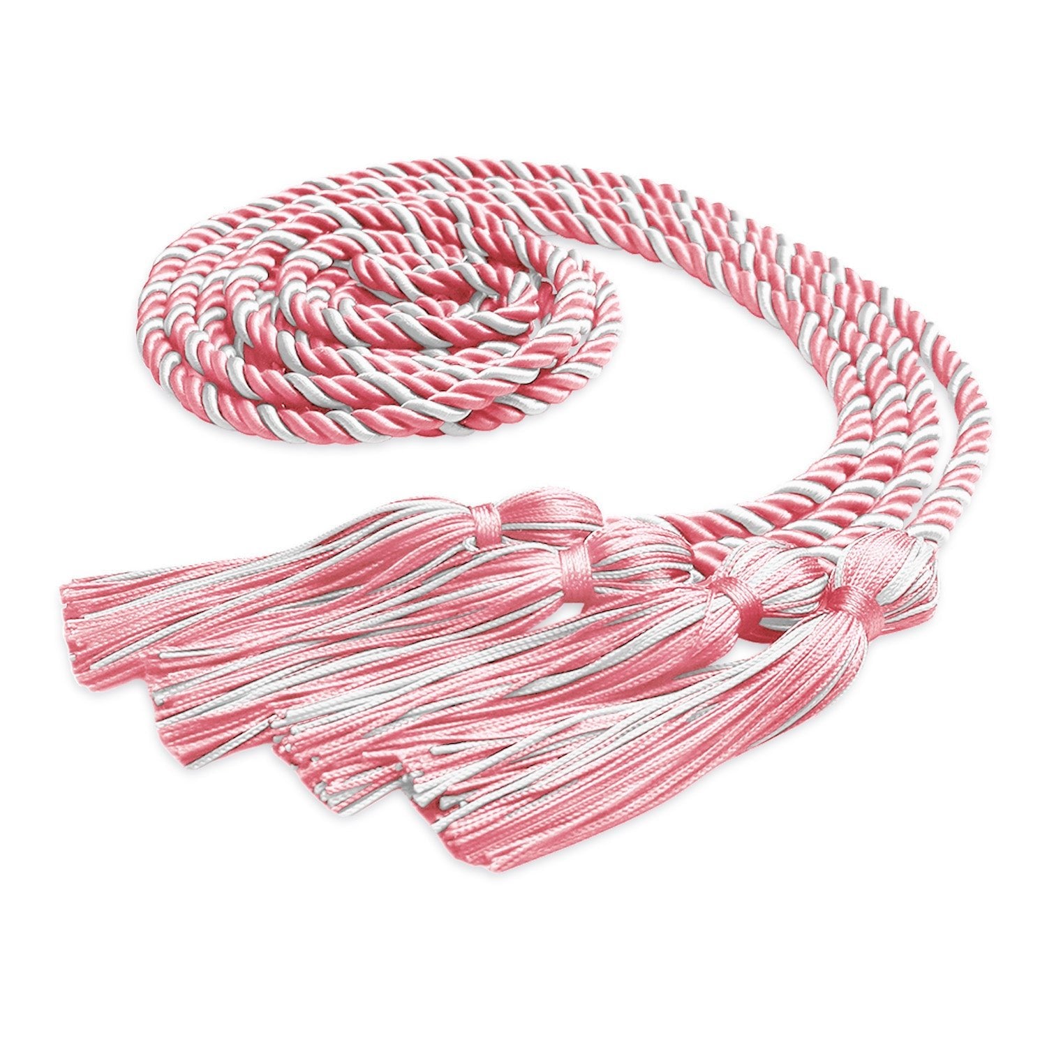 Double Graduation Honor Cord Pink/White