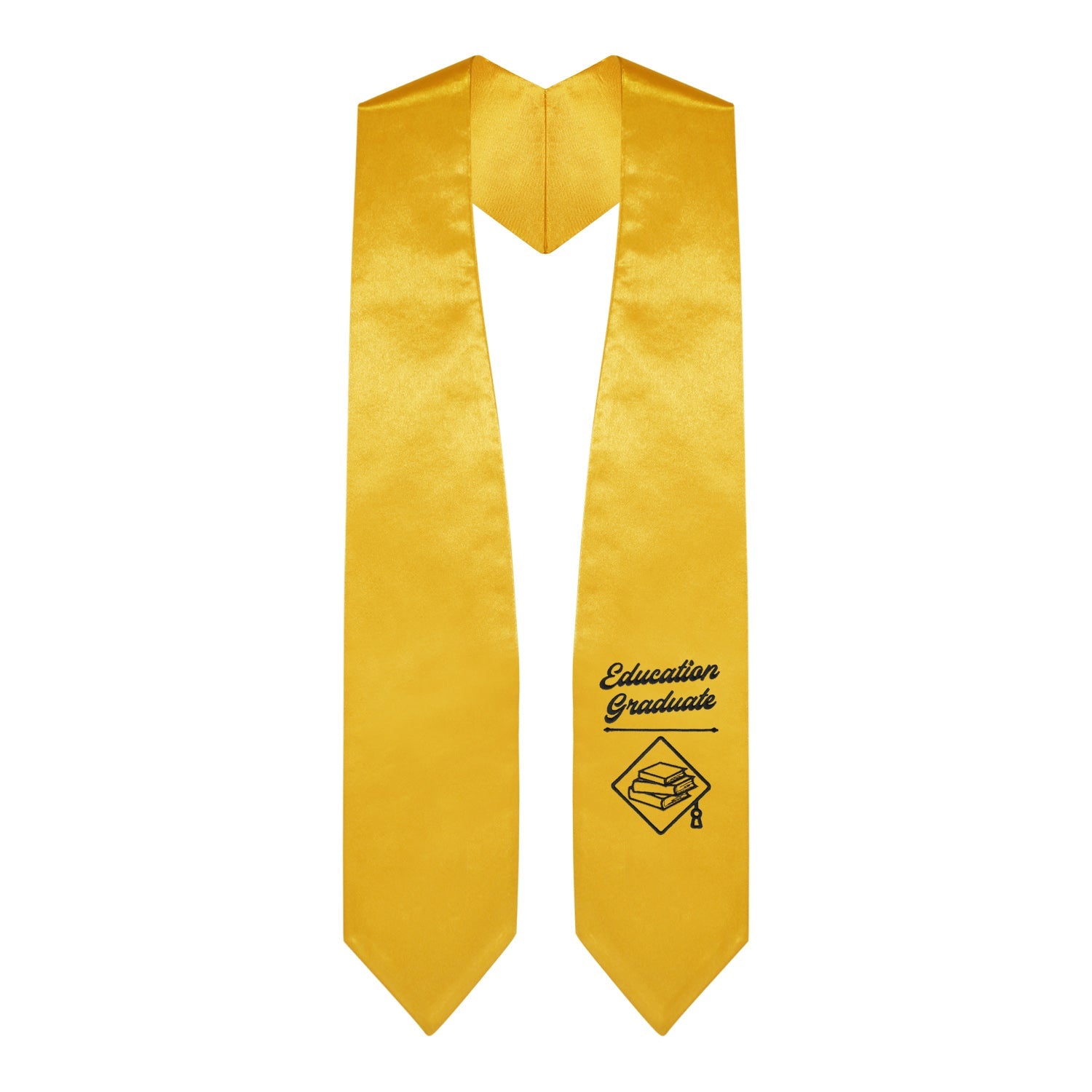 Gold Education Graduate Stole/Sash with Classic Tips