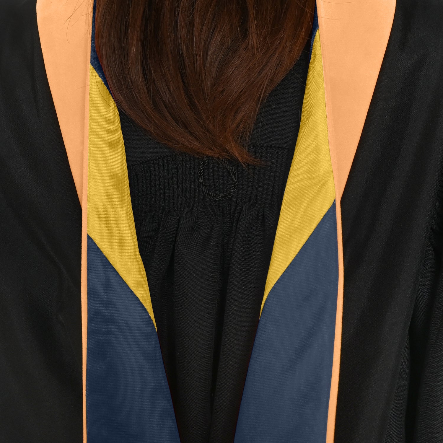 Masters Hood For Nursing - Apricot/Navy Blue/Gold – Endea Graduation