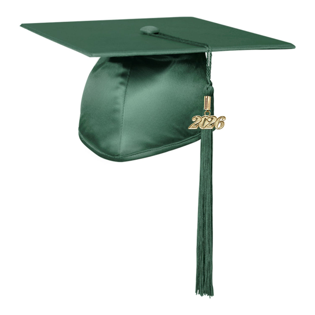 Shiny Hunter Green Graduation Cap & Tassel