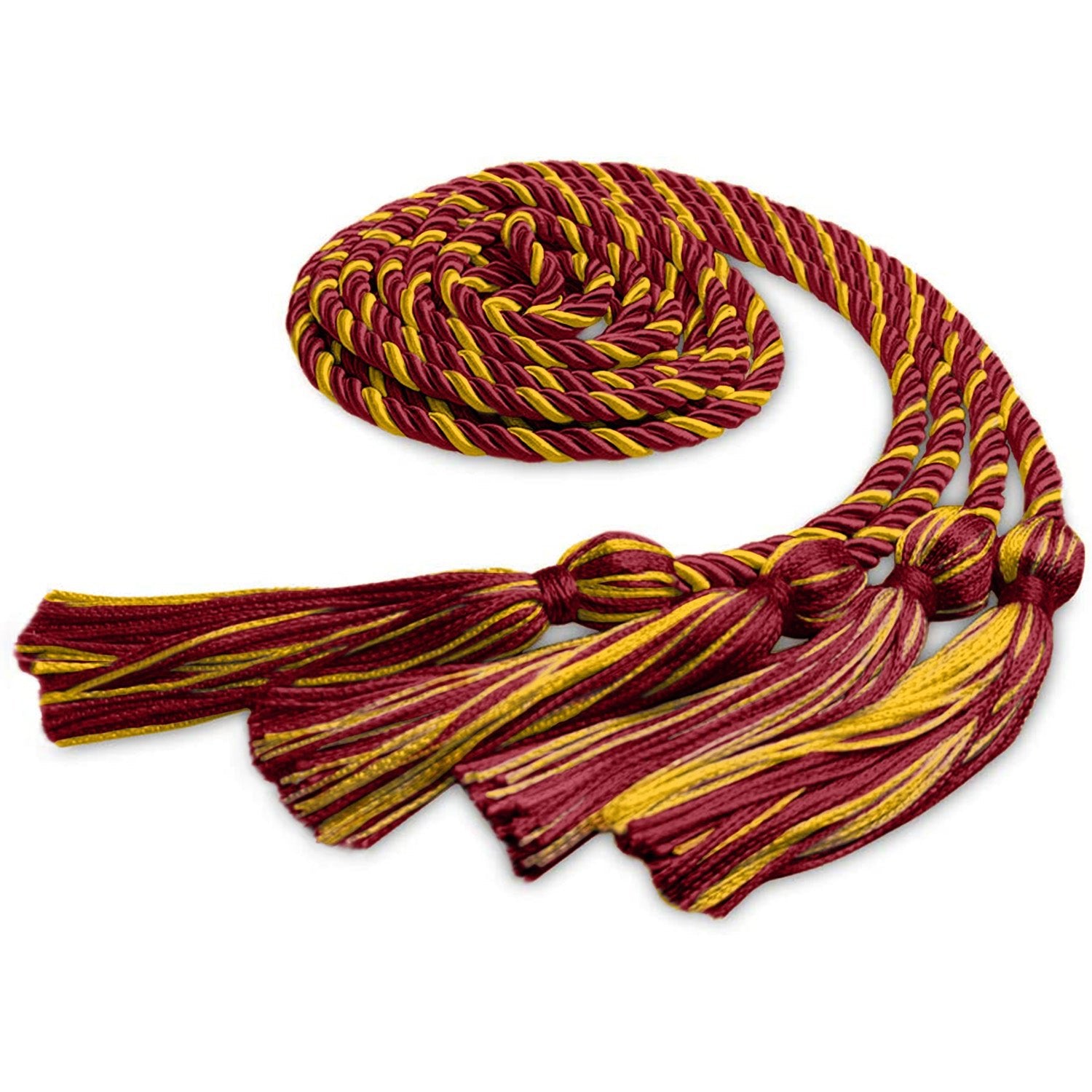 Double Graduation Honor Cord Cardinal/Gold
