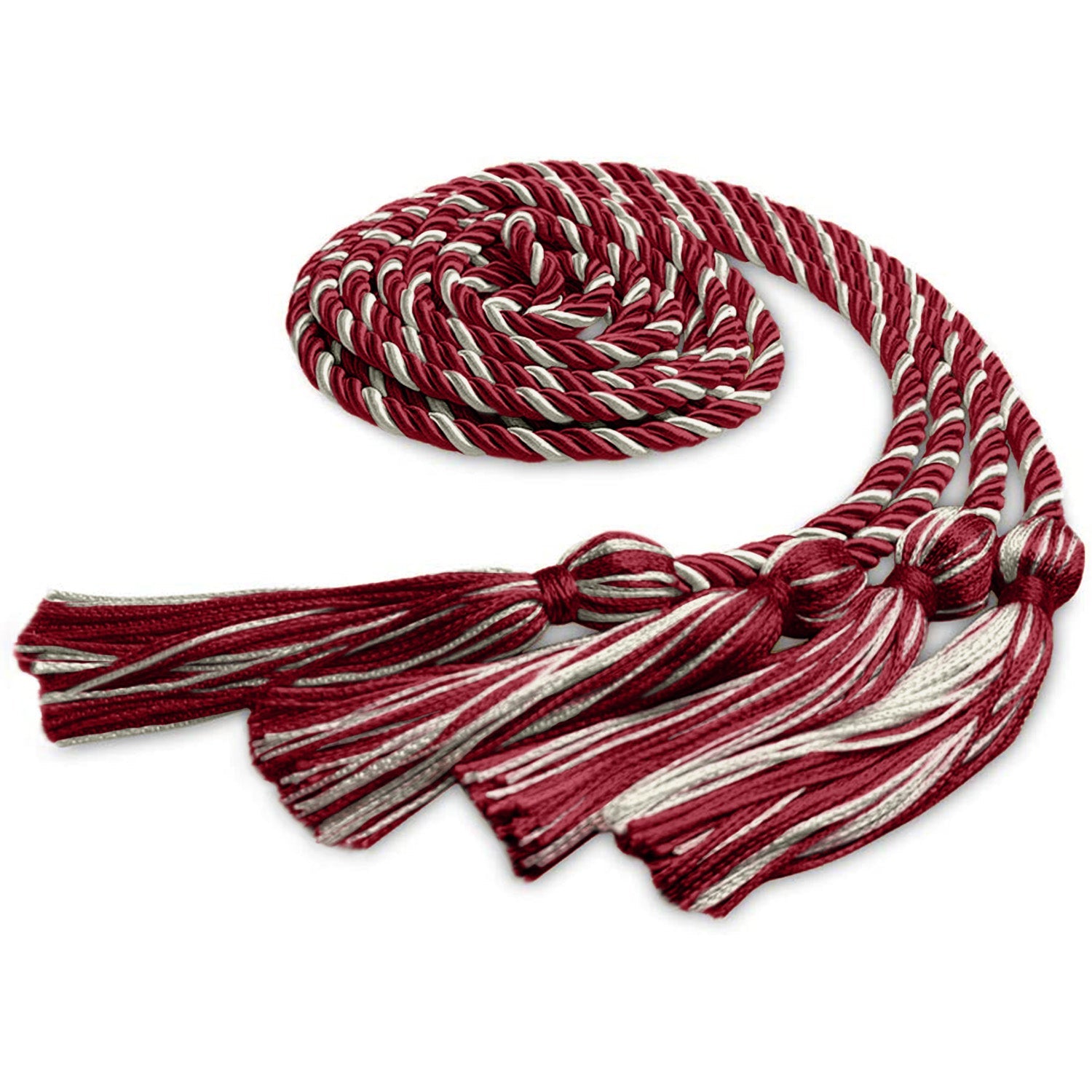 Double Graduation Honor Cord Cardinal/Silver