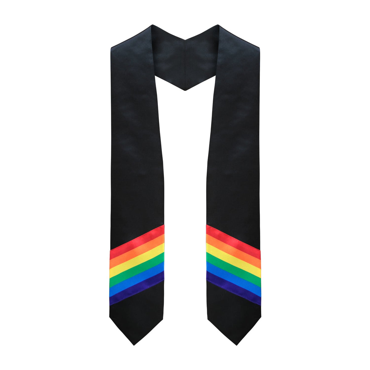Black Rainbow LGBTQ+ Gay Pride Graduation Stole – Endea Graduation