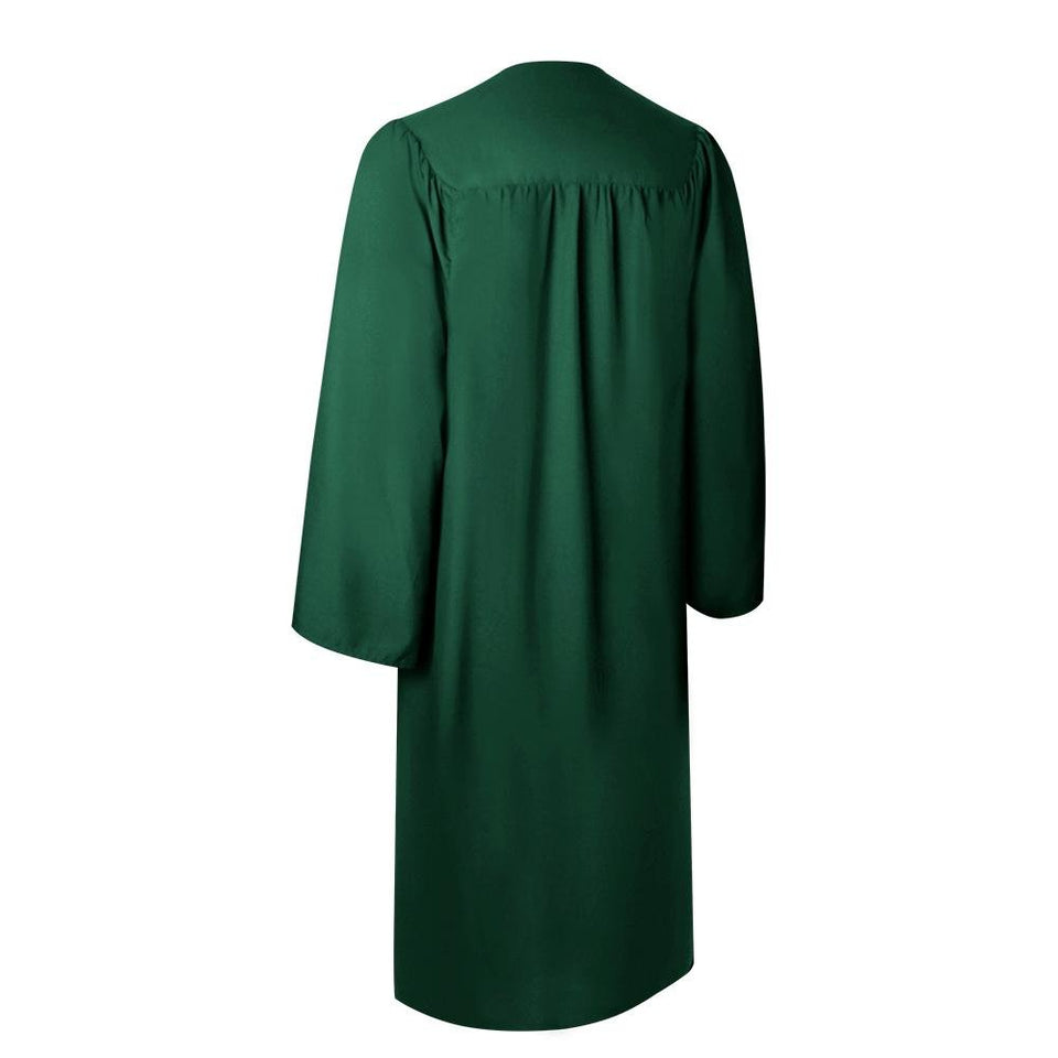 Matte Hunter Green Graduation Gown & Cap