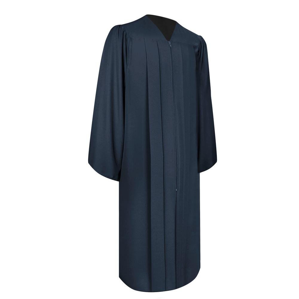 Matte Navy Blue Graduation Gown