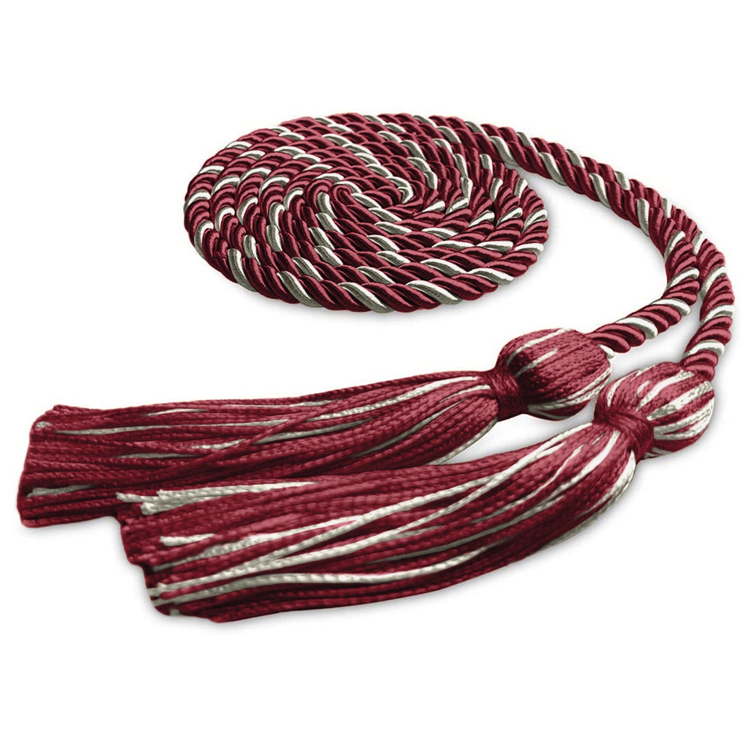 Single Graduation Honor Cord Cardinal/Silver