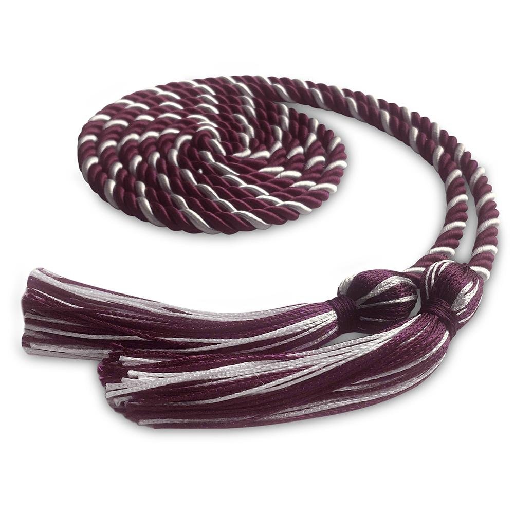 Single Graduation Honor Cord Maroon/White